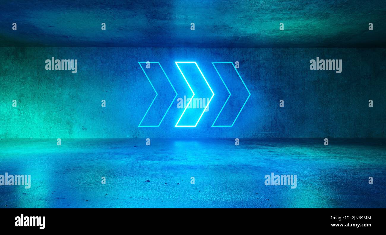 Abstract blue light arrow to right speed power technology futuristic ...