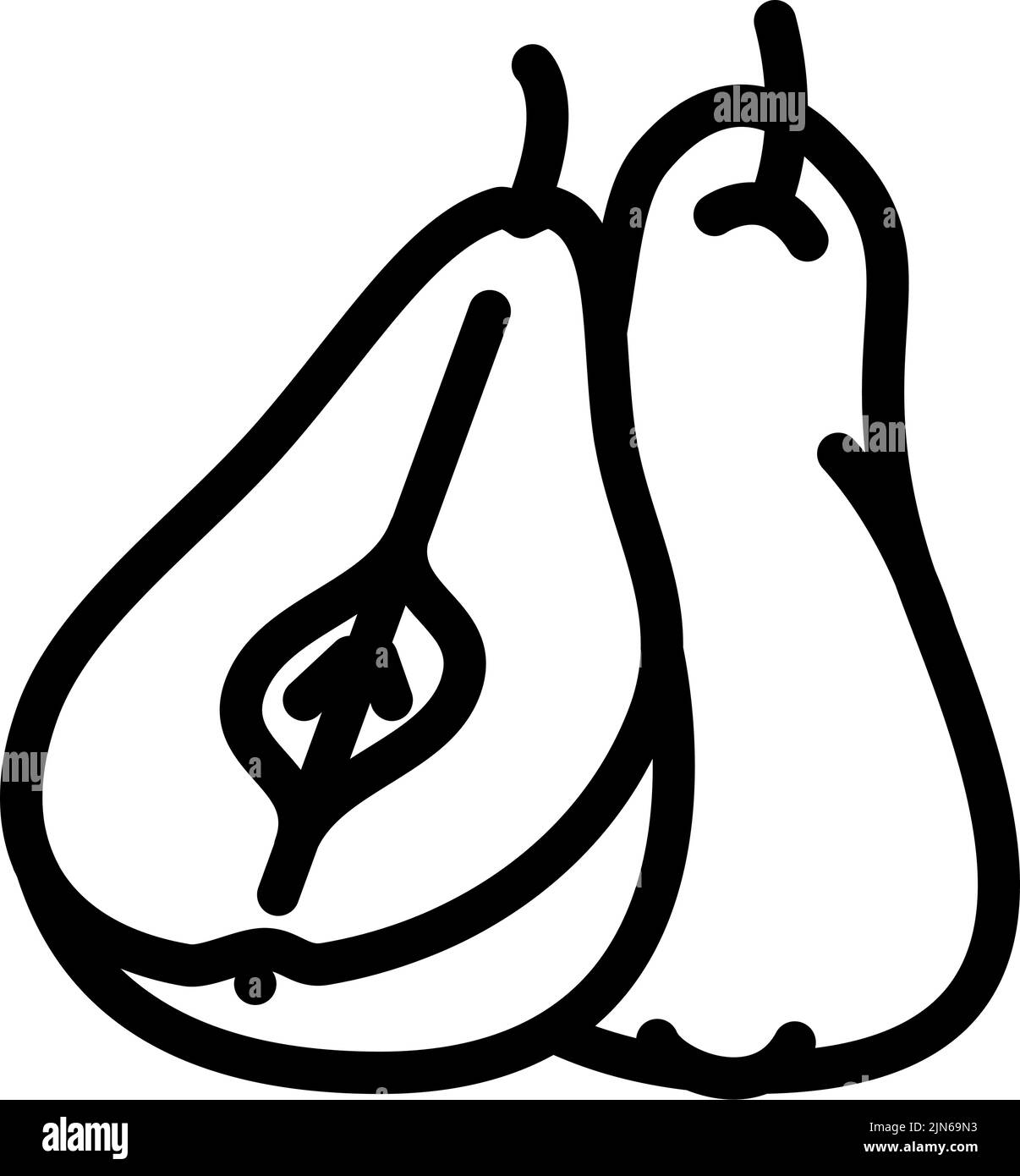 pear yellow cut line icon vector illustration Stock Vector Image & Art ...