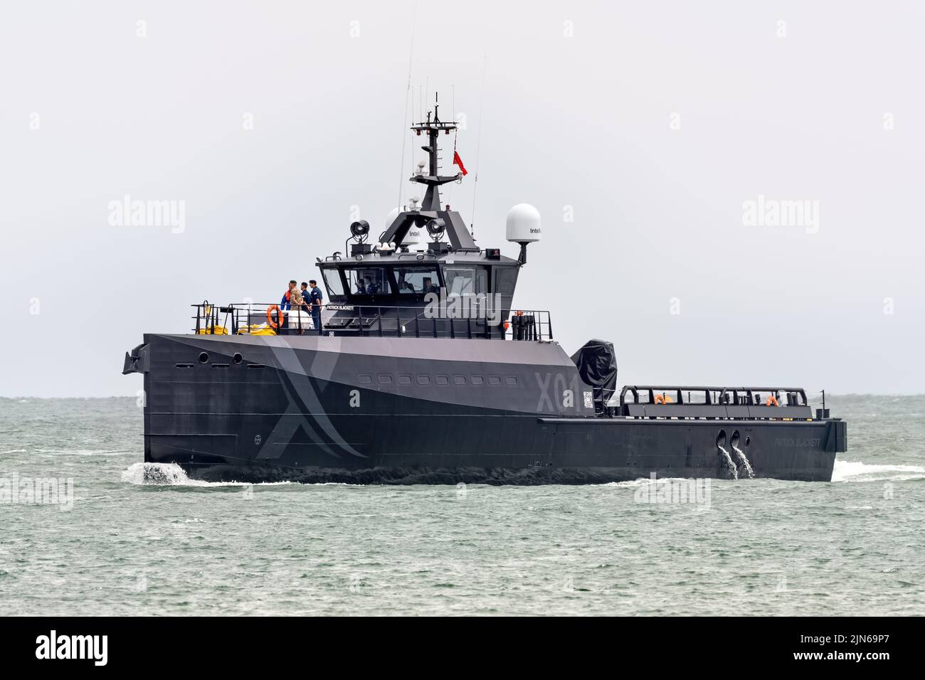 The Experimental Vessel Patrick Blackett is used by the Royal Navy to ...