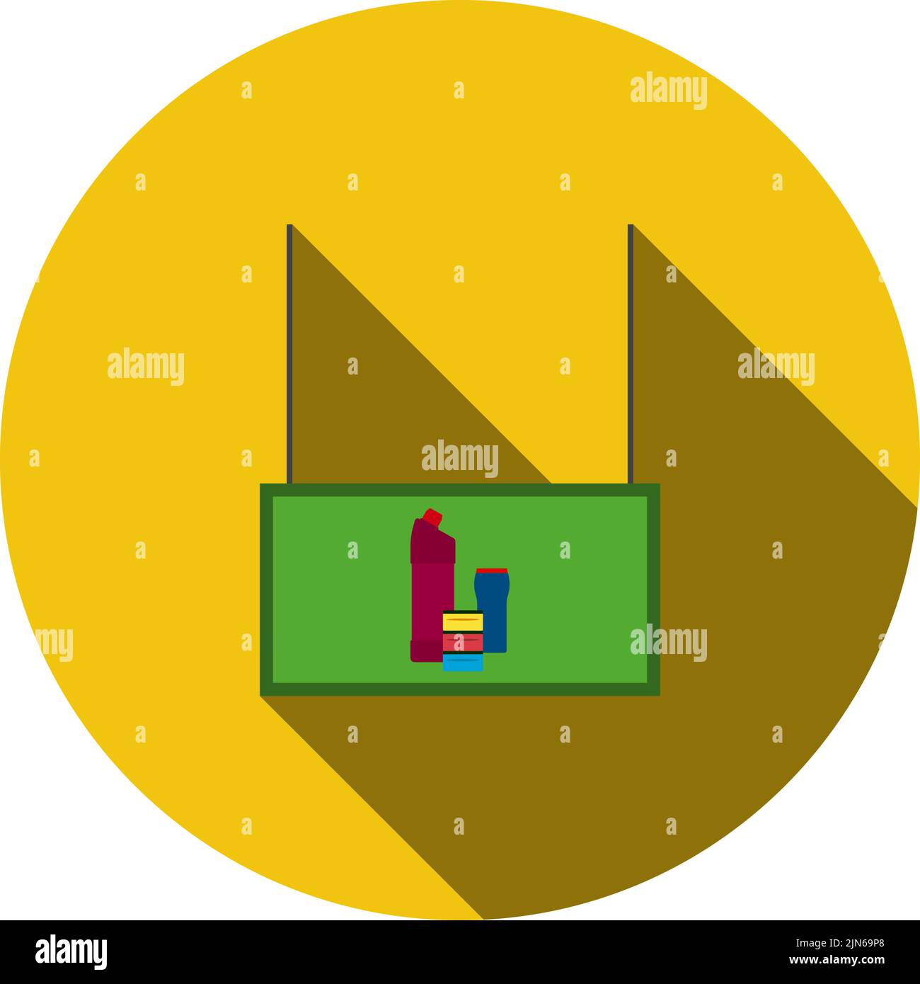 Household Chemicals Market Department Icon. Flat Circle Stencil Design ...