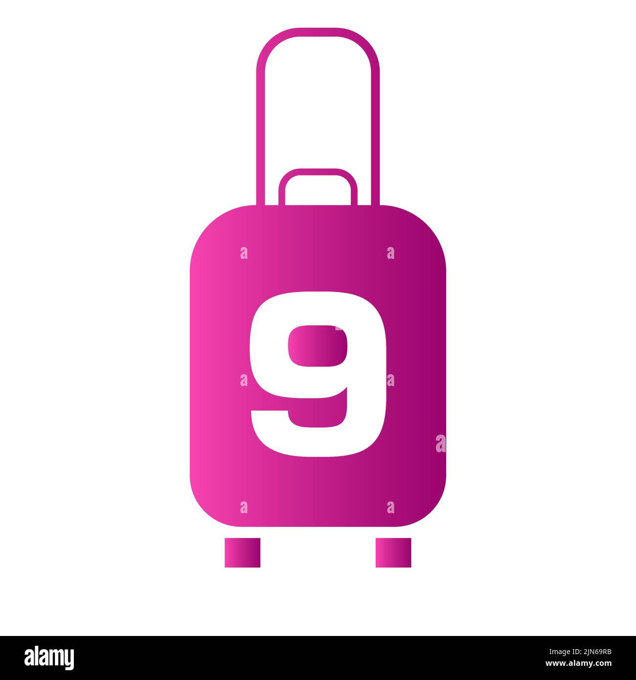 Travel logo on letter 9 sign. Travel Bag Holiday airplane with bag tour ...