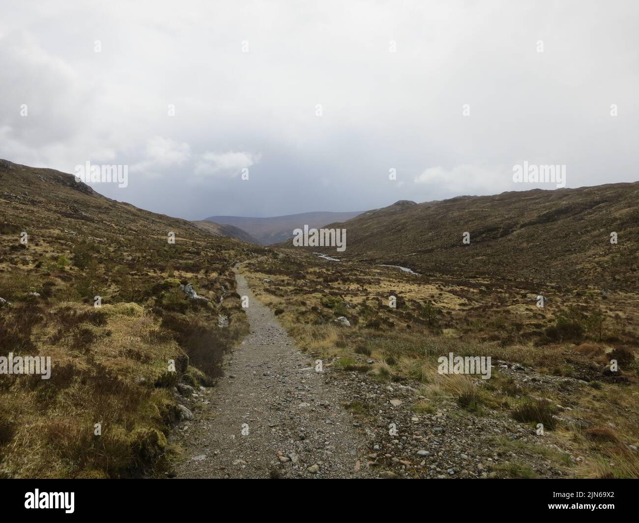 The Cape Wrath trail. Scottish Highlands. West coast of Scotland. UK ...