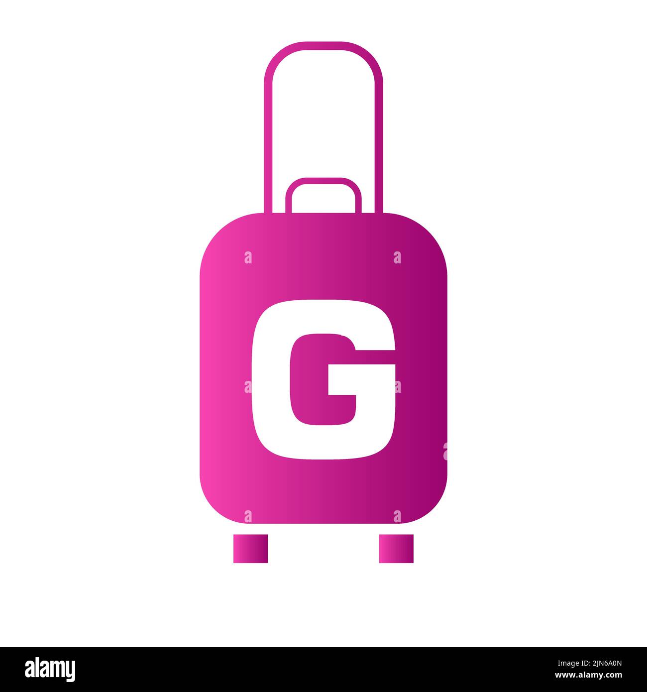 Travel logo on letter G sign. Travel Bag Holiday airplane with bag tour ...