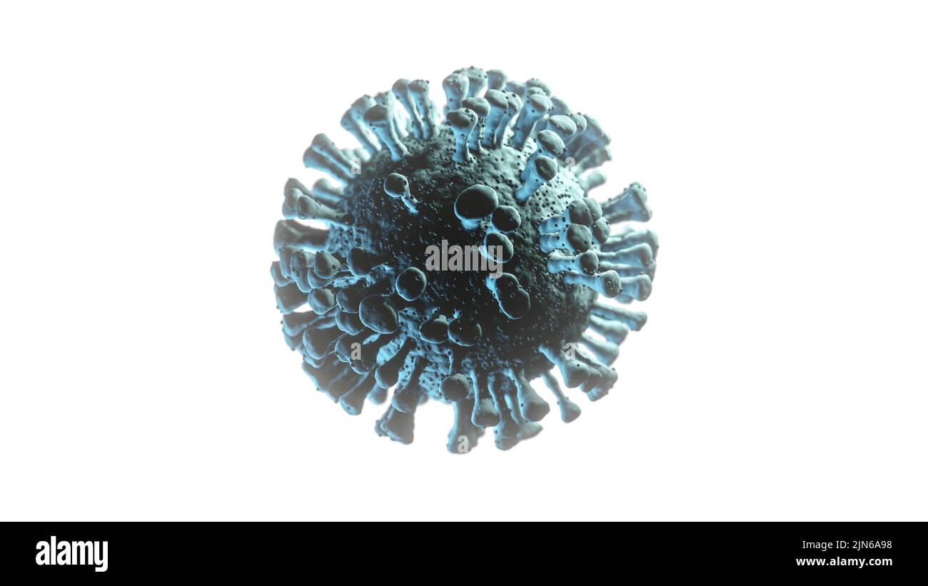 Illustration of a virus cell isolated on white background Stock Photo ...