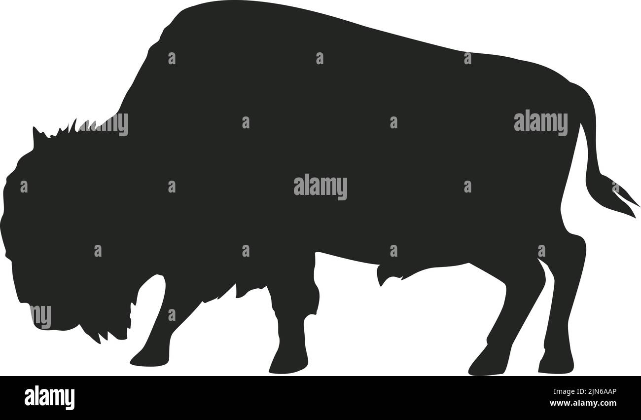 buffalo wild animal silhouette Stock Vector Image & Art - Alamy