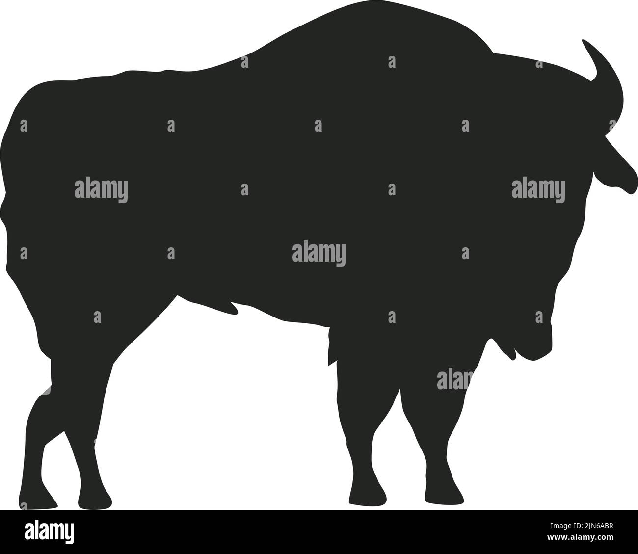 wild buffalo silhouette style Stock Vector Image & Art - Alamy