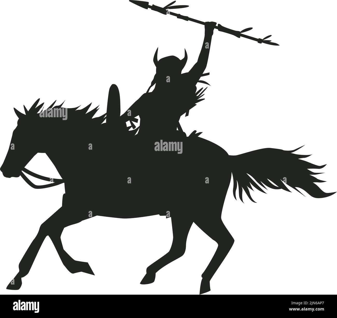 native warrior running in horse Stock Vector Image & Art - Alamy