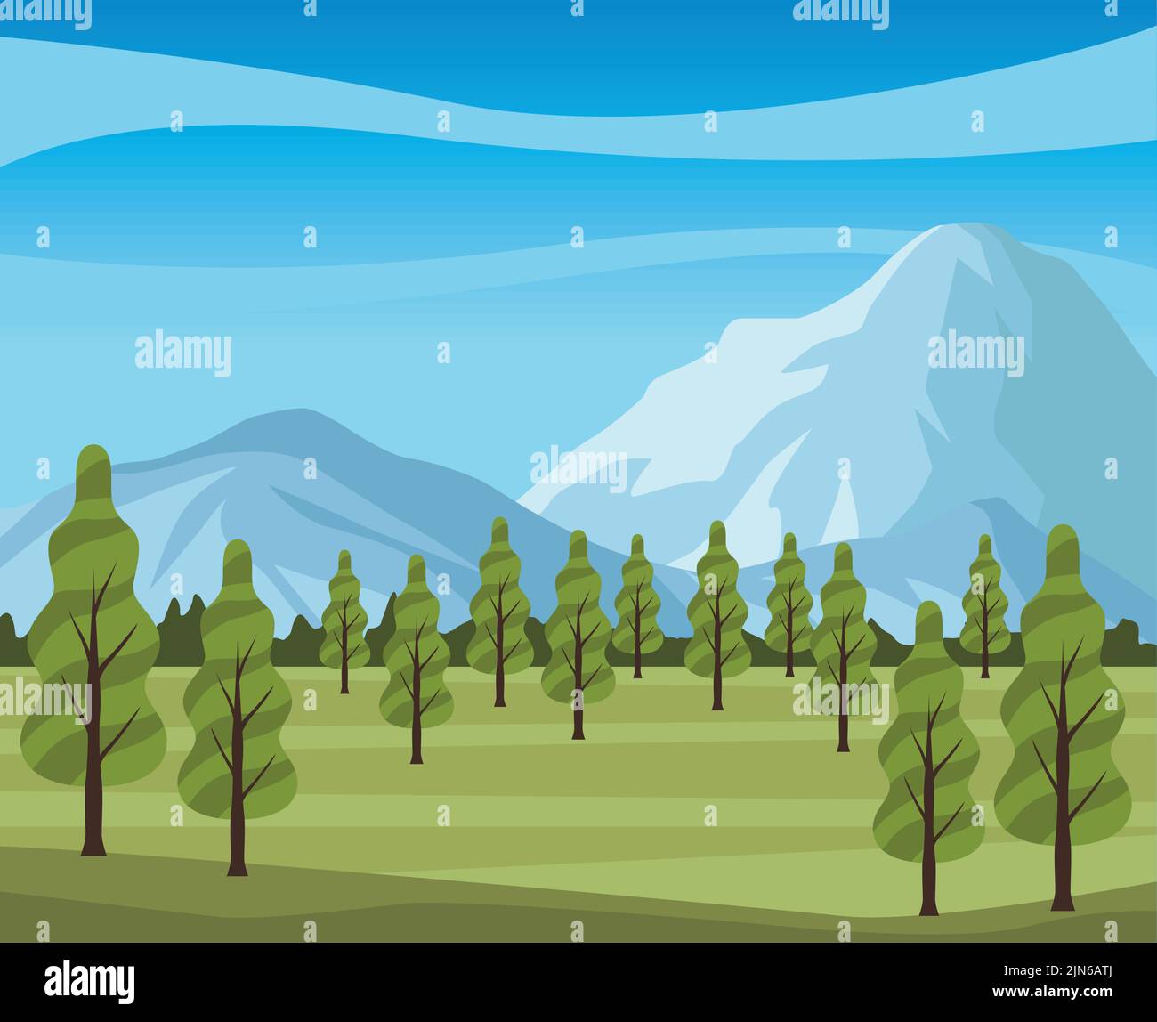 pines in the camp landscape Stock Vector Image & Art - Alamy