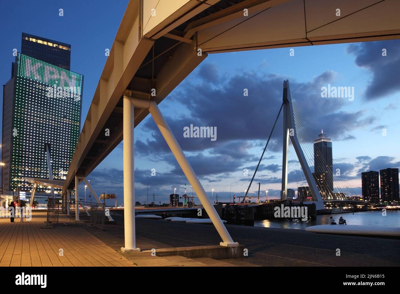 Toren Op Zuid Or The Tower On South Or The Kpn Tower Renzo Piano And The Erasmusbrug Or