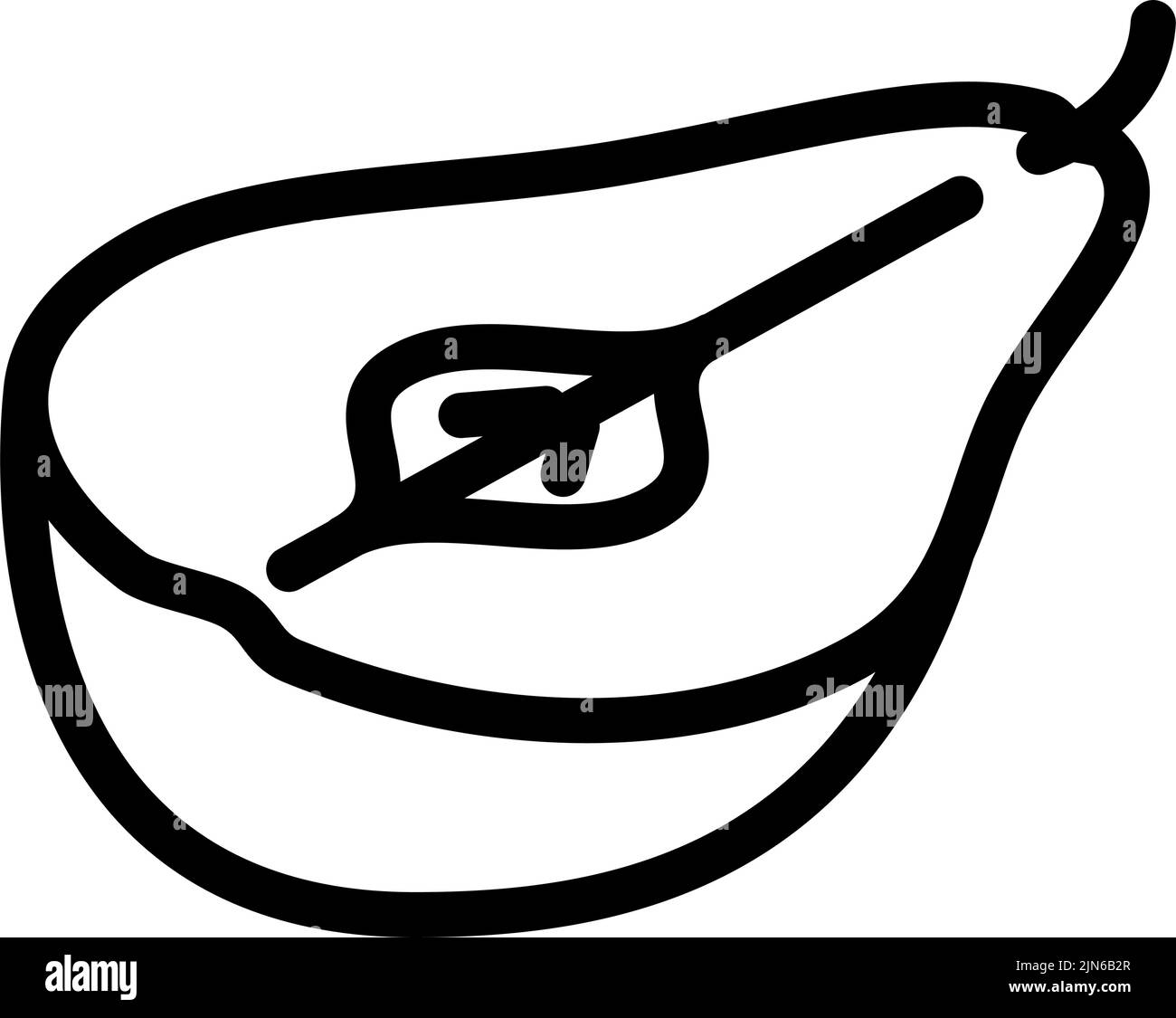 pear cut line icon vector illustration Stock Vector Image & Art - Alamy
