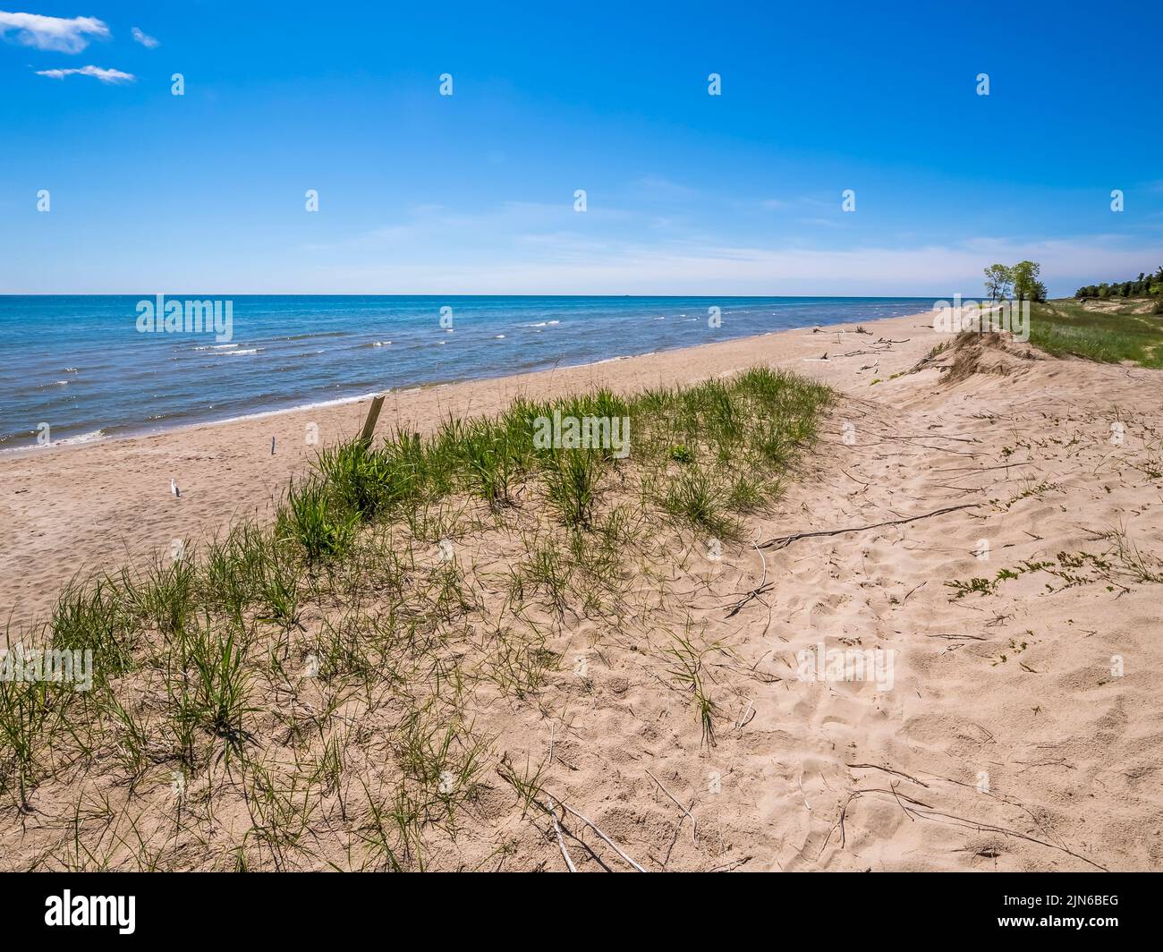 Beach on Lake Michigan at Point Beach State Forest in Two Rivers ...