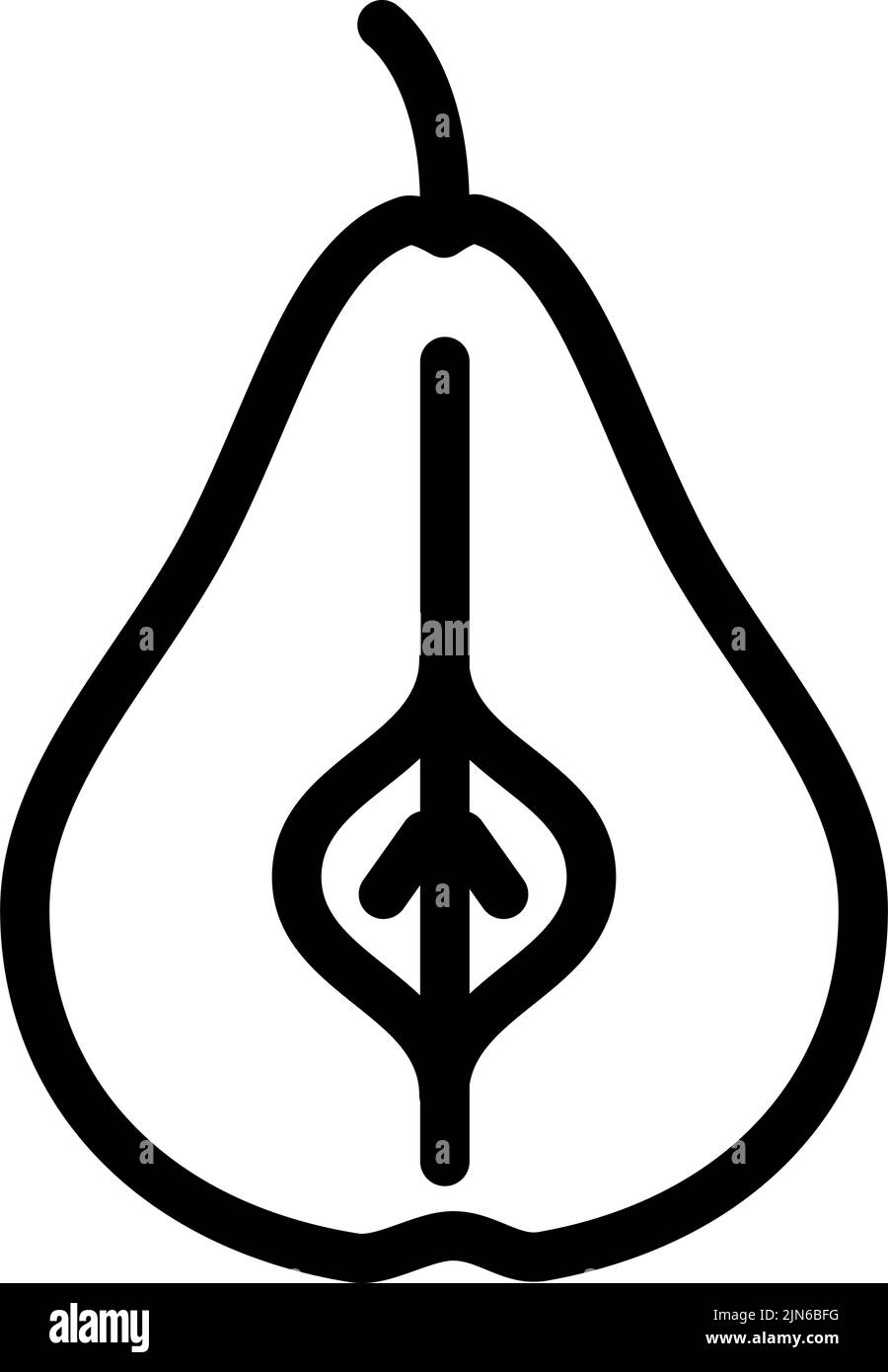 pear one cut line icon vector illustration Stock Vector Image & Art - Alamy