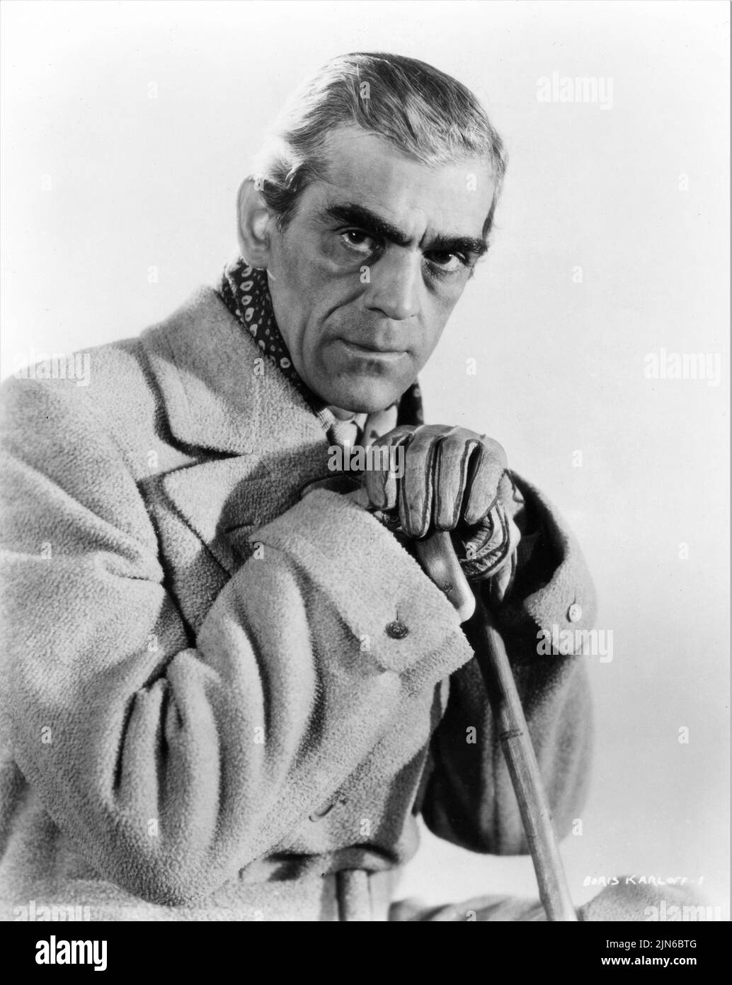 BORIS KARLOFF 1933 Portrait publicity for THE GHOUL director T. HAYES HUNTER Gaumont British ...