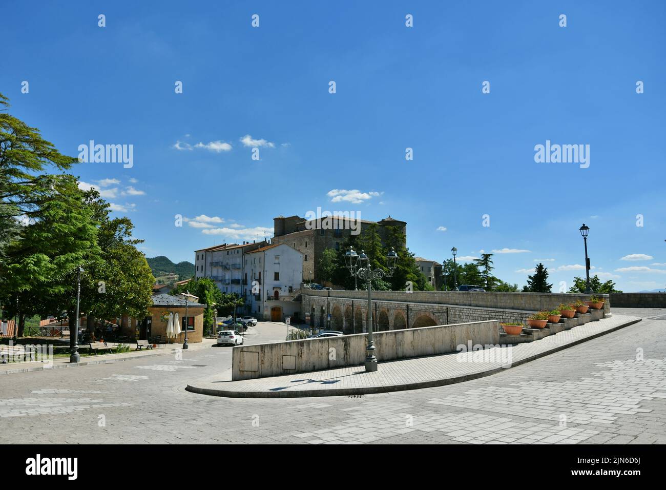 The town square of Zungoli, one of the most beautiful villages in Italy ...