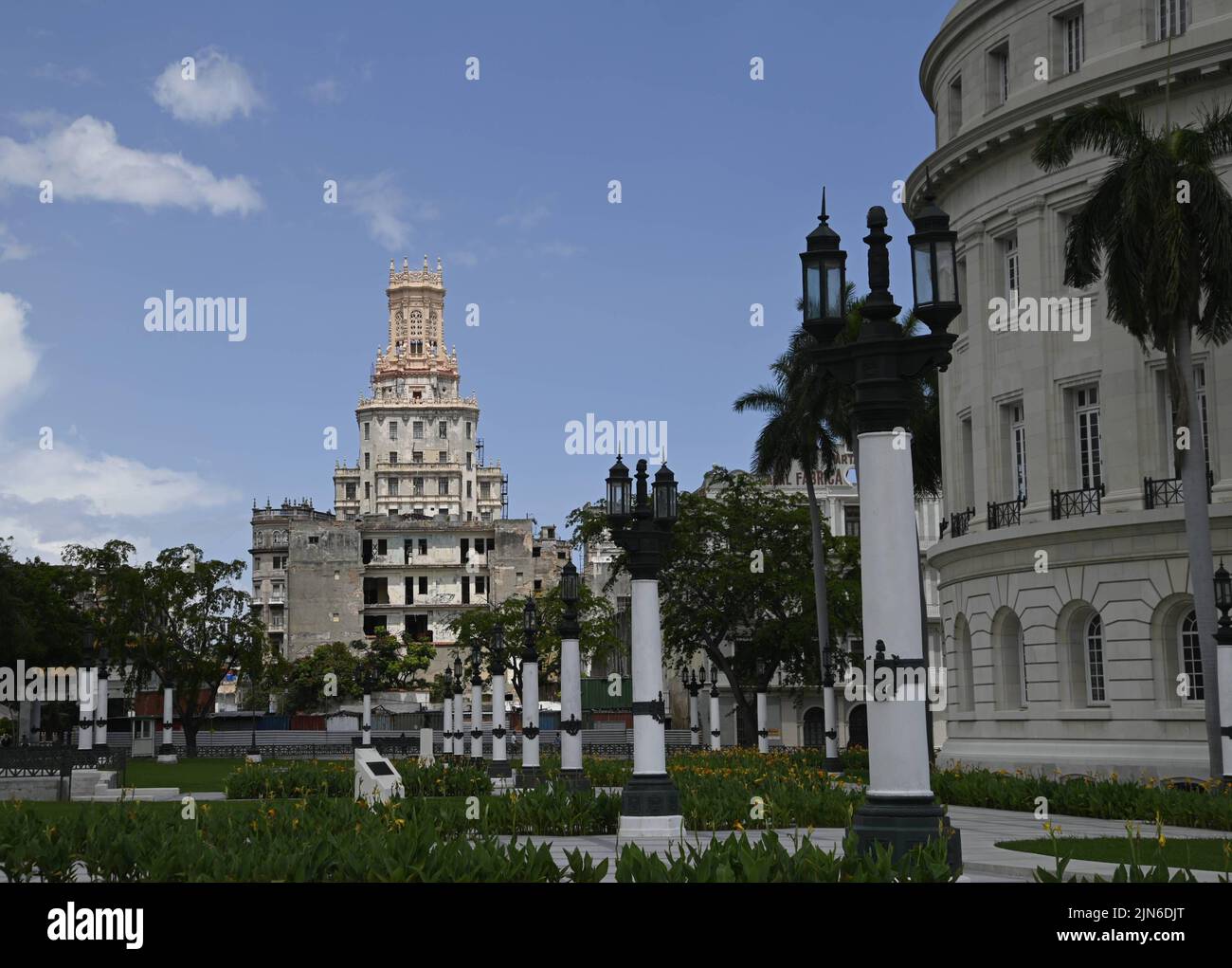 Scenic view of the Spanish Colonial style tower of the Museo de las ...