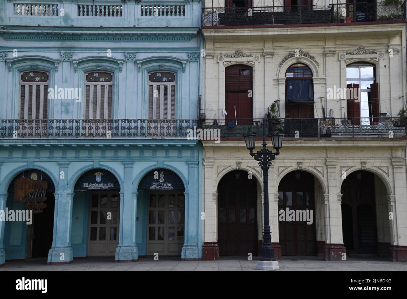 Cityscape with scenic view of an old Colonial building in the historic ...