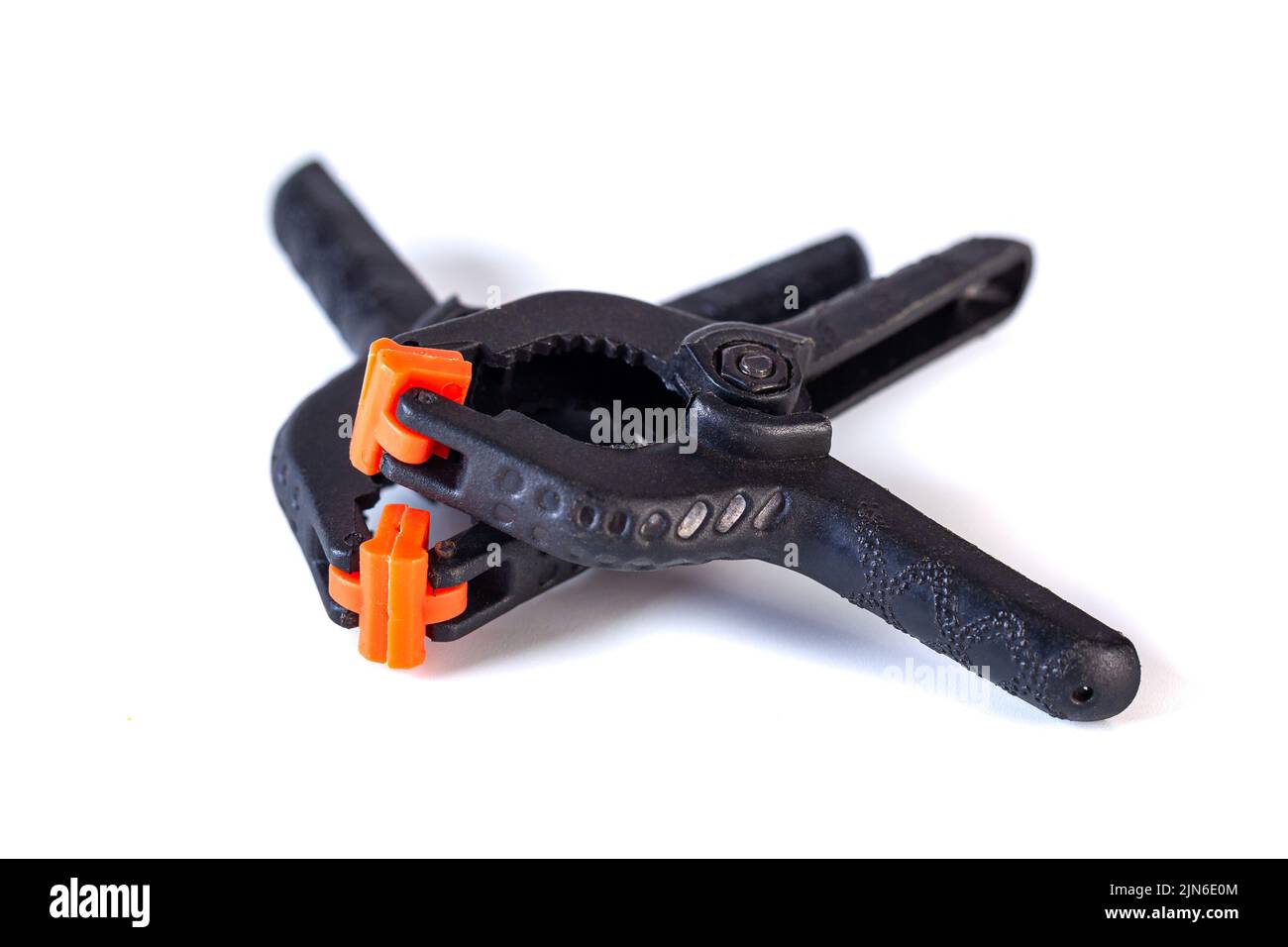 Two platic clips used in photo studio for clamp background and other ...