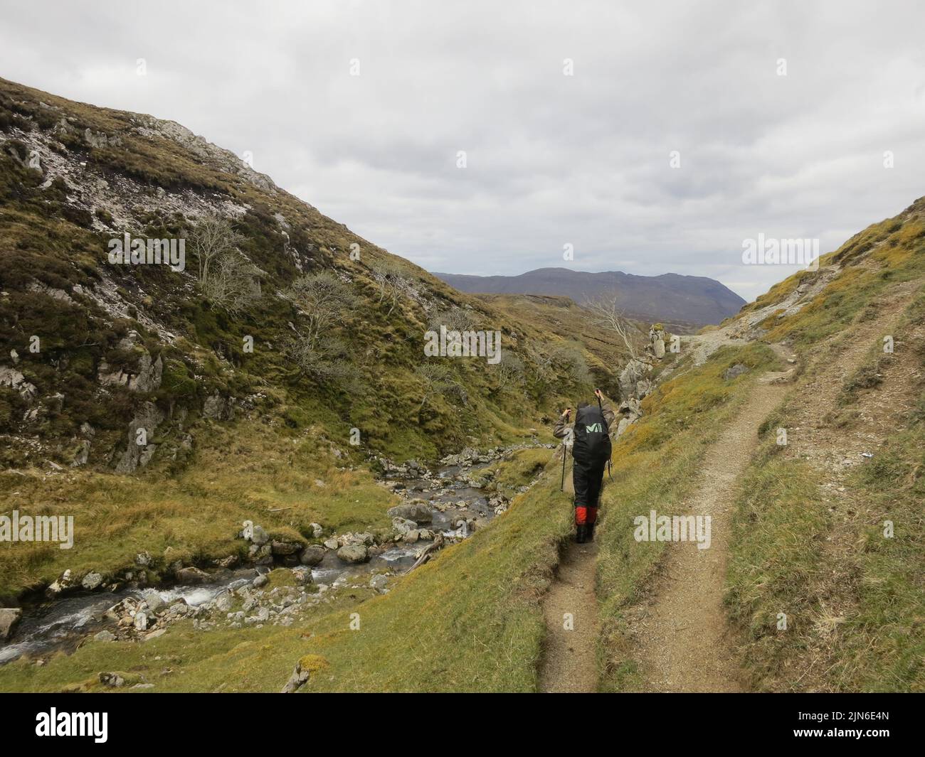 The Cape Wrath trail. Scottish Highlands. West coast of Scotland. UK ...