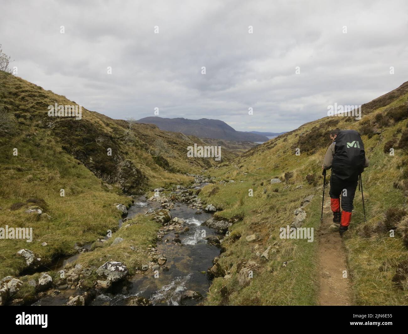 The Cape Wrath trail. Scottish Highlands. West coast of Scotland. UK ...