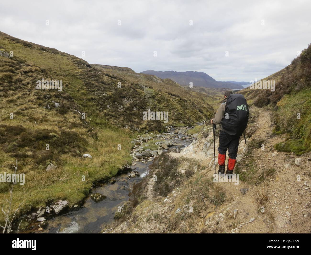 The Cape Wrath trail. Scottish Highlands. West coast of Scotland. UK ...