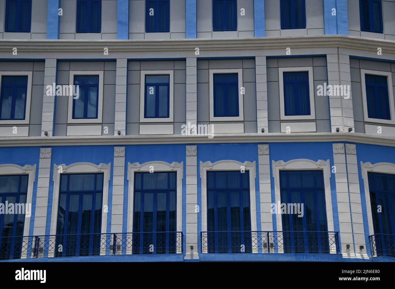 Landscape with scenic facade view of the iconic Telégrafo Axel Hotel a ...