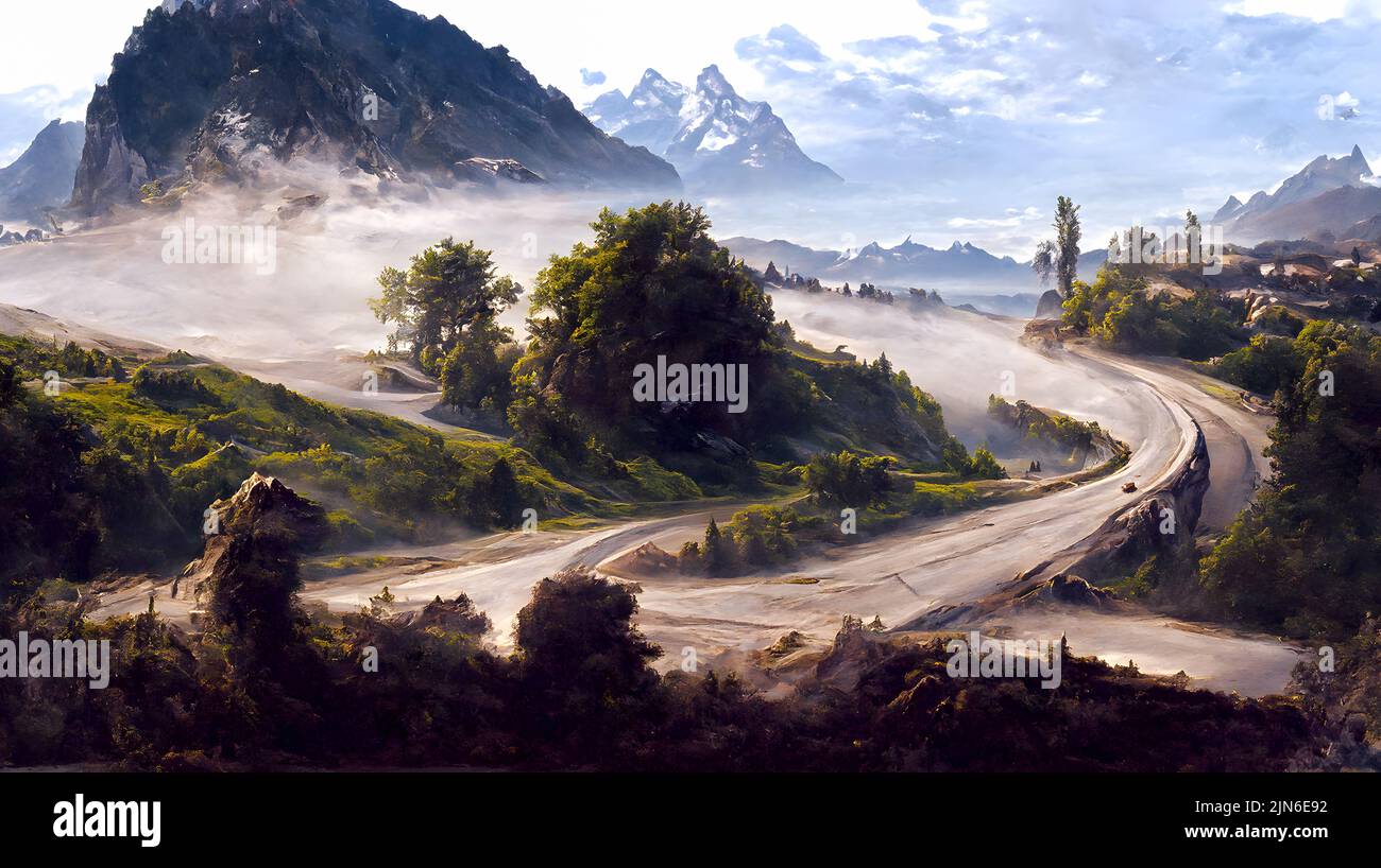 Misty artistic conception hi-res stock photography and images - Alamy