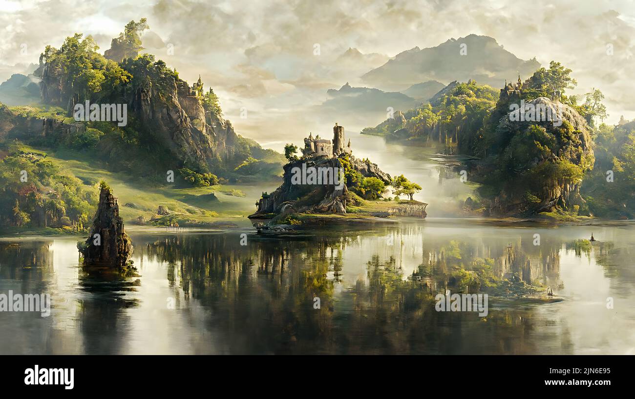 Misty artistic conception hi-res stock photography and images - Alamy