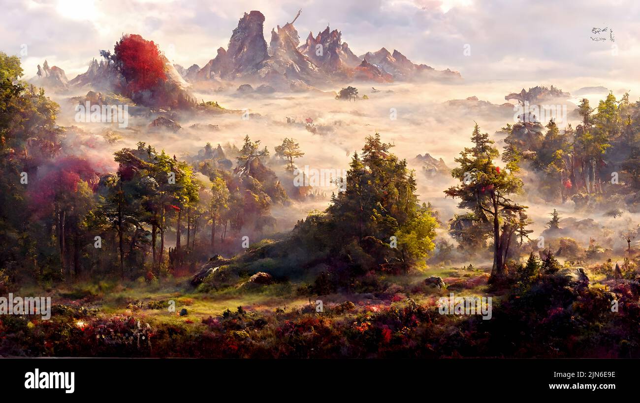 Misty artistic conception hi-res stock photography and images - Alamy