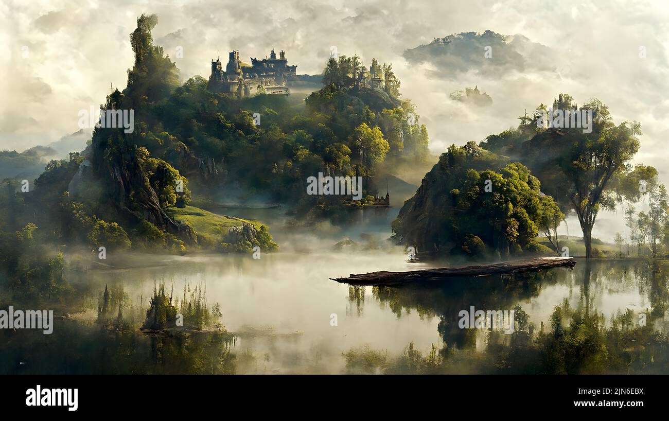 Misty artistic conception hi-res stock photography and images - Alamy