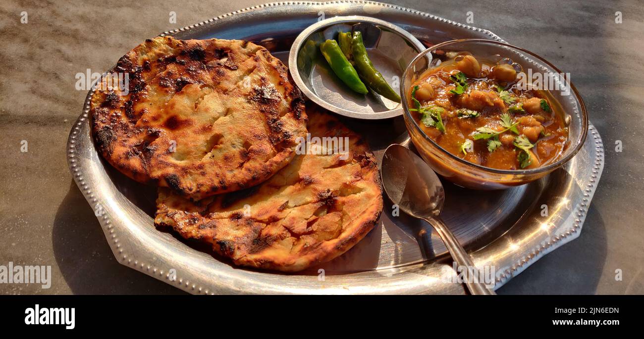 Spicy chick peas curry or Chola Masala or Chana Masala or Chole Kulche ...