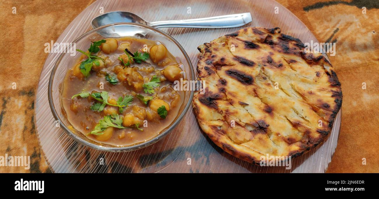 Spicy chick peas curry or Chola Masala or Chana Masala or Chole Kulche ...