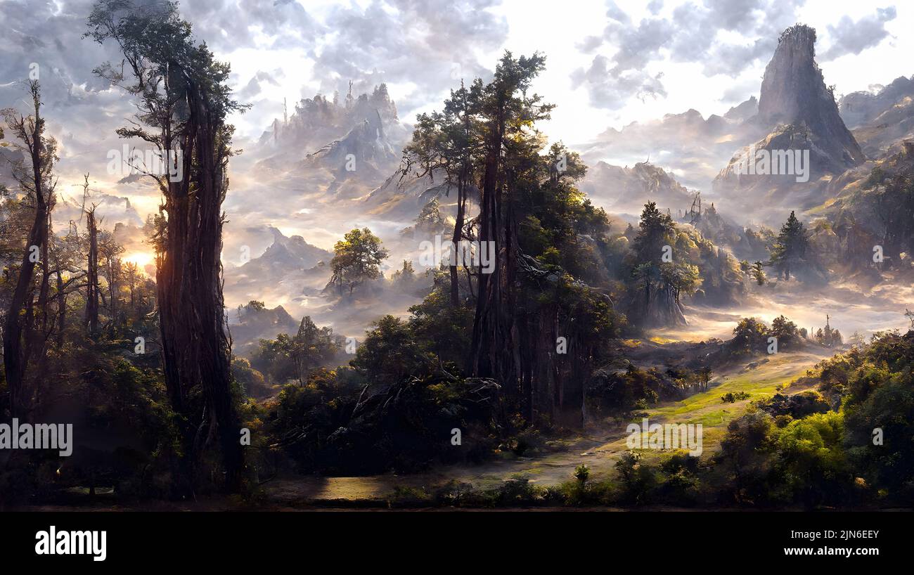 Misty artistic conception hi-res stock photography and images - Alamy