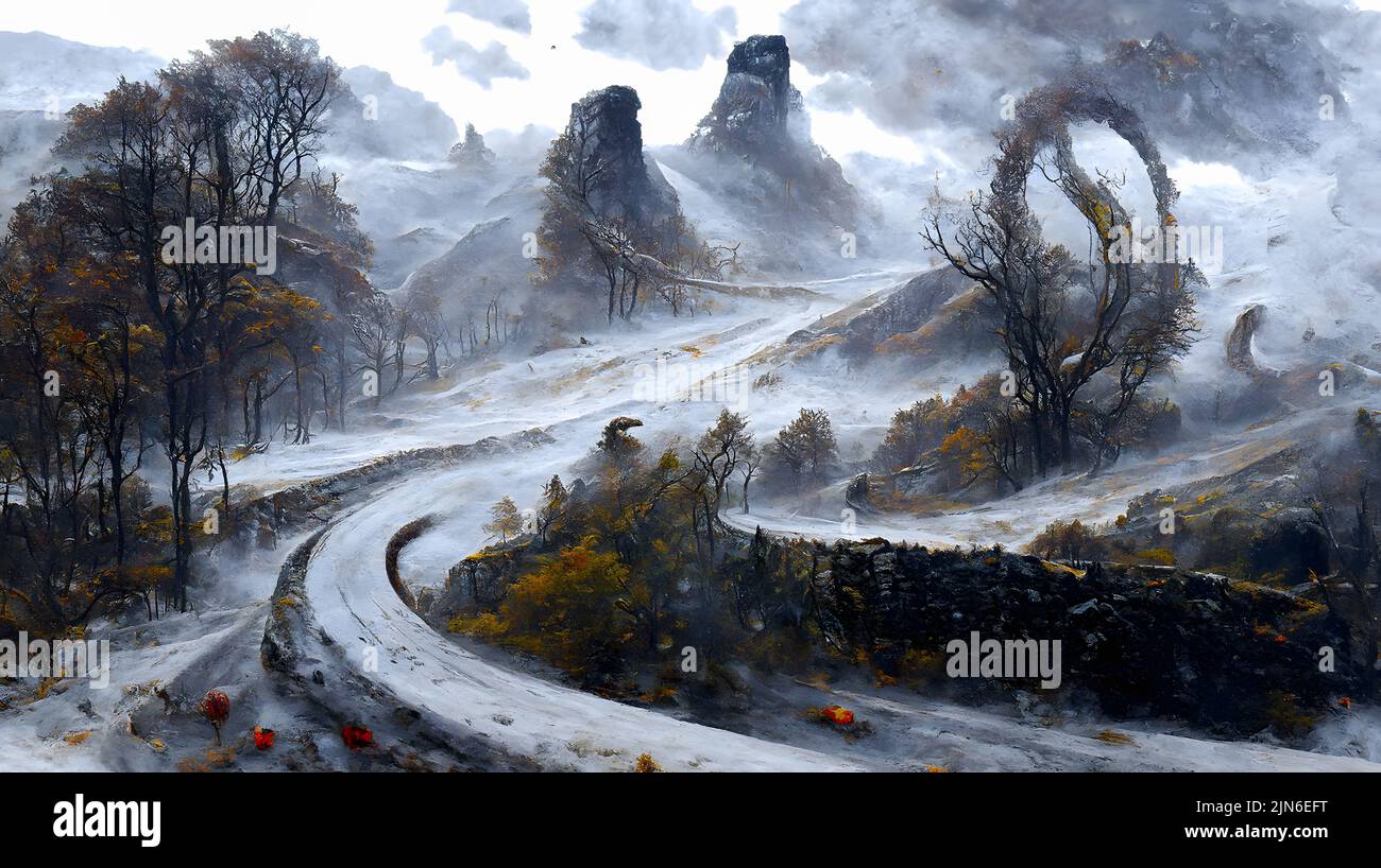 Misty artistic conception hi-res stock photography and images - Alamy