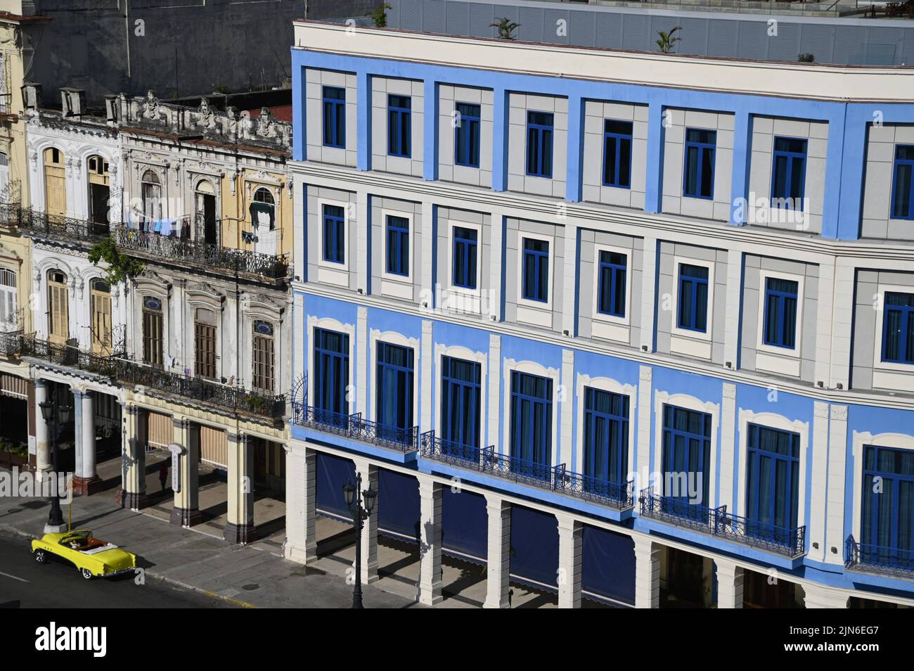 Landscape with scenic exterior view of the iconic Telégrafo Axel Hotel ...