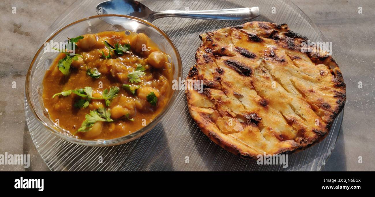 Spicy chick peas curry or Chola Masala or Chana Masala or Chole Kulche ...