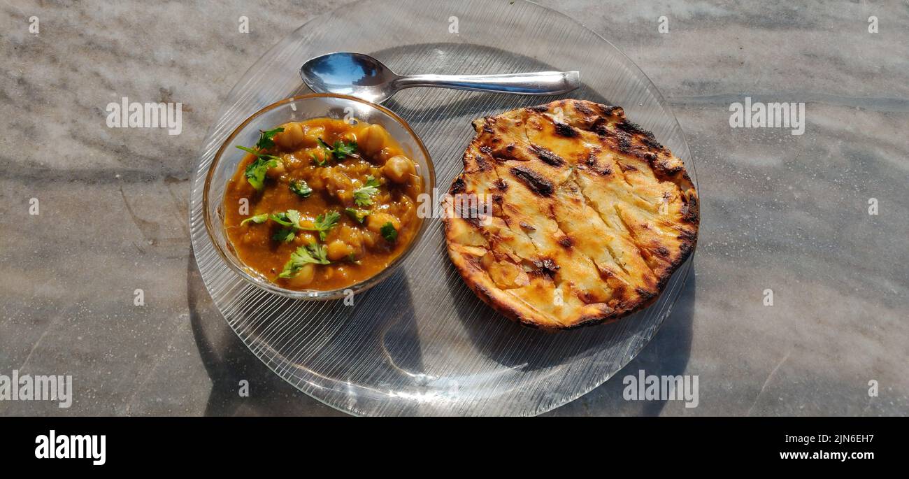 Spicy chick peas curry or Chola Masala or Chana Masala or Chole Kulche ...