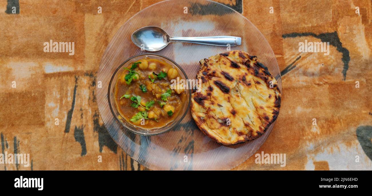 Spicy chick peas curry or Chola Masala or Chana Masala or Chole Kulche ...