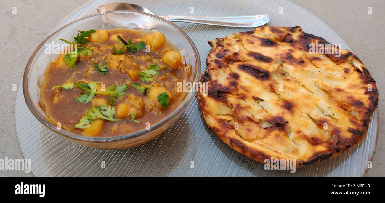 Spicy chick peas curry or Chola Masala or Chana Masala or Chole Kulche ...