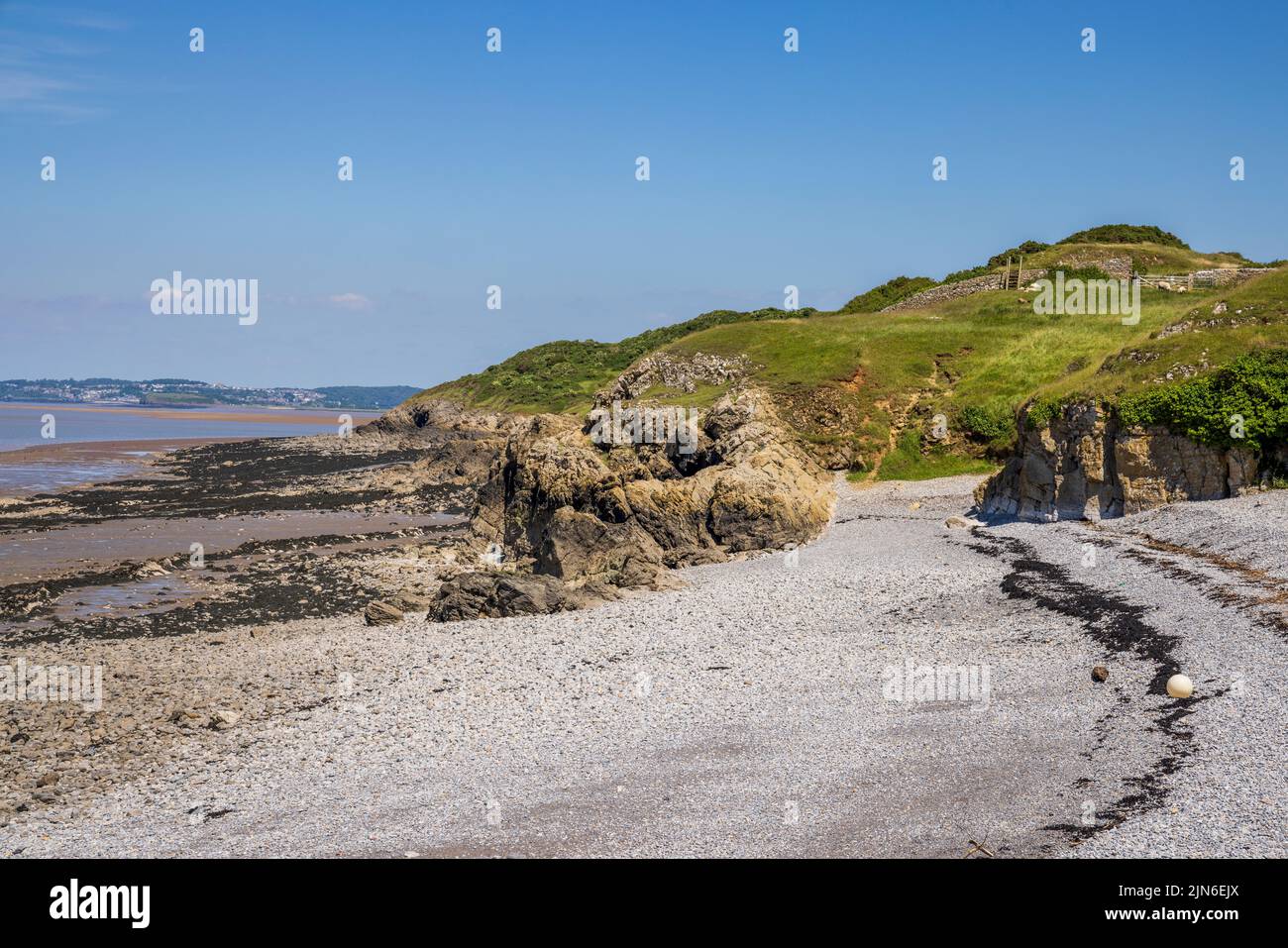 Middle Hope beach on the northern shore of Sand Point on the Bristol ...