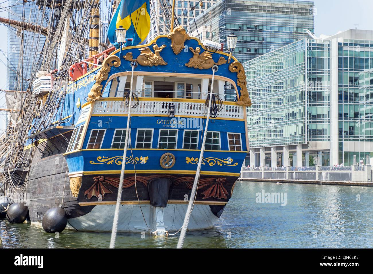 The Götheborg of Sweden, a sailing ship replica of the Swedish East ...