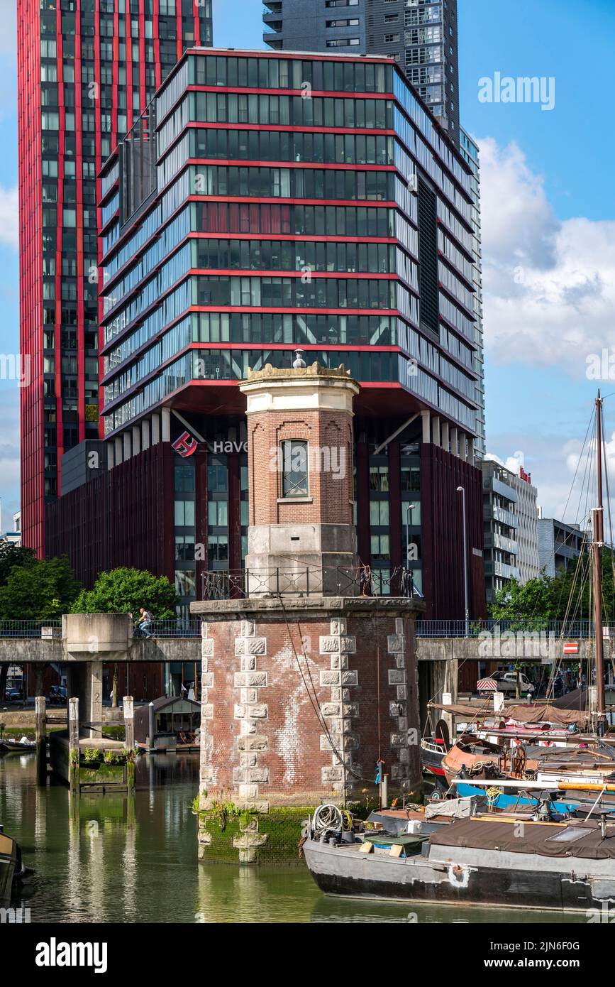 Rotterdam city centre, Oudehaven, historic harbour, historic ships ...