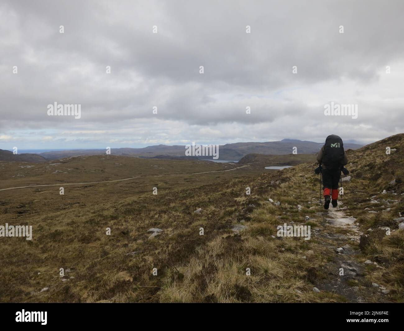 The Cape Wrath trail. Scottish Highlands. West coast of Scotland. UK ...