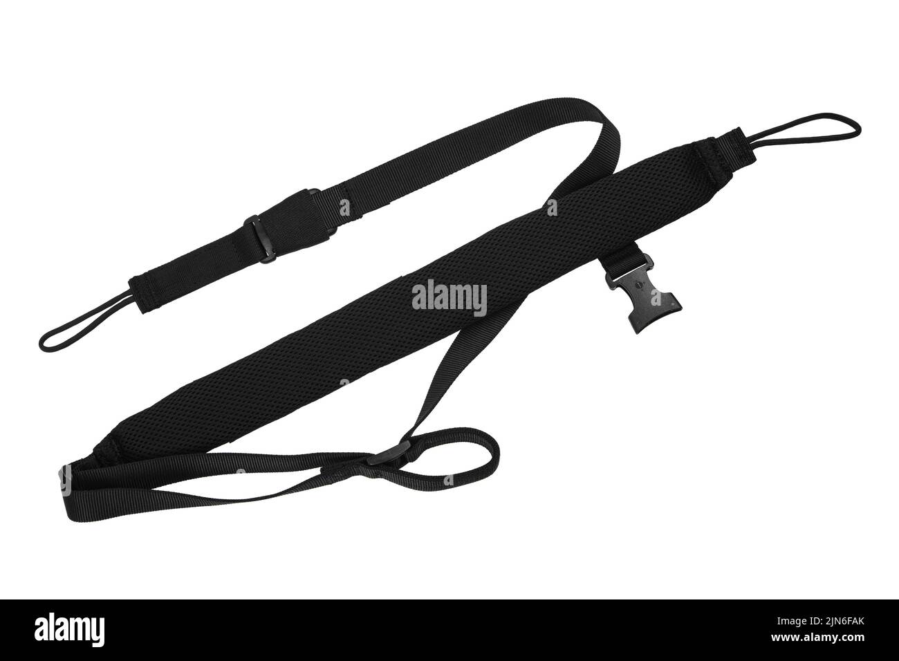 Nylon shoulder strap for a gun isolated on white background. Belt for ...