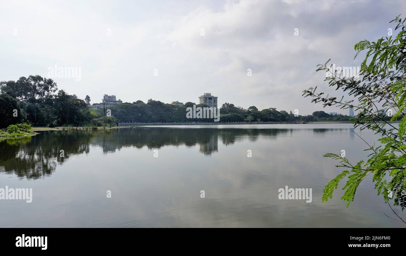 Beautiful view of Sankey tank lake. A manmade lake constructed by Col ...