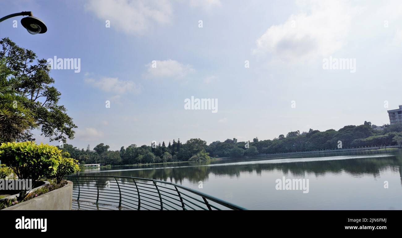 Beautiful view of Sankey tank lake. A manmade lake constructed by Col ...
