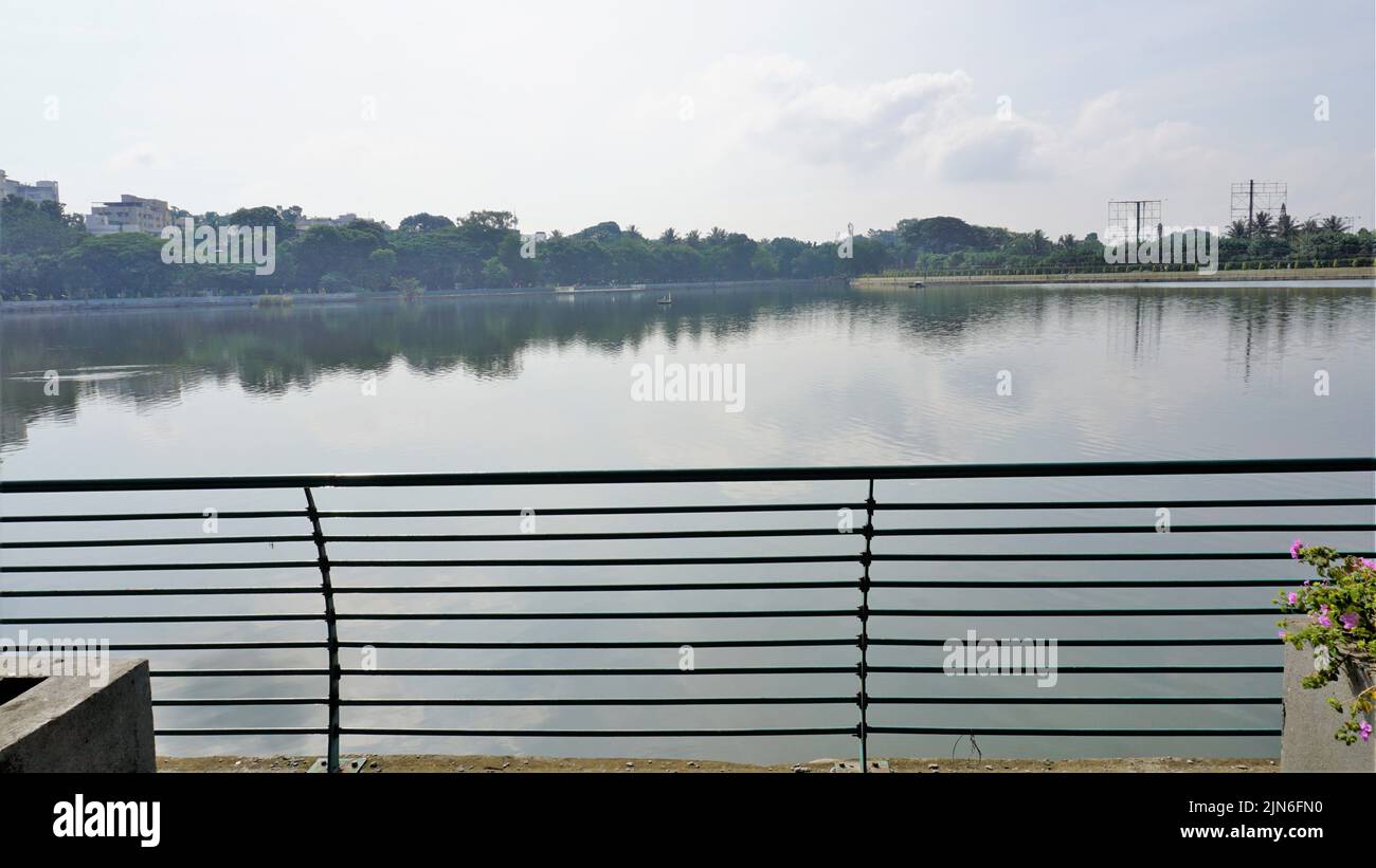 Beautiful view of Sankey tank lake. A manmade lake constructed by Col ...