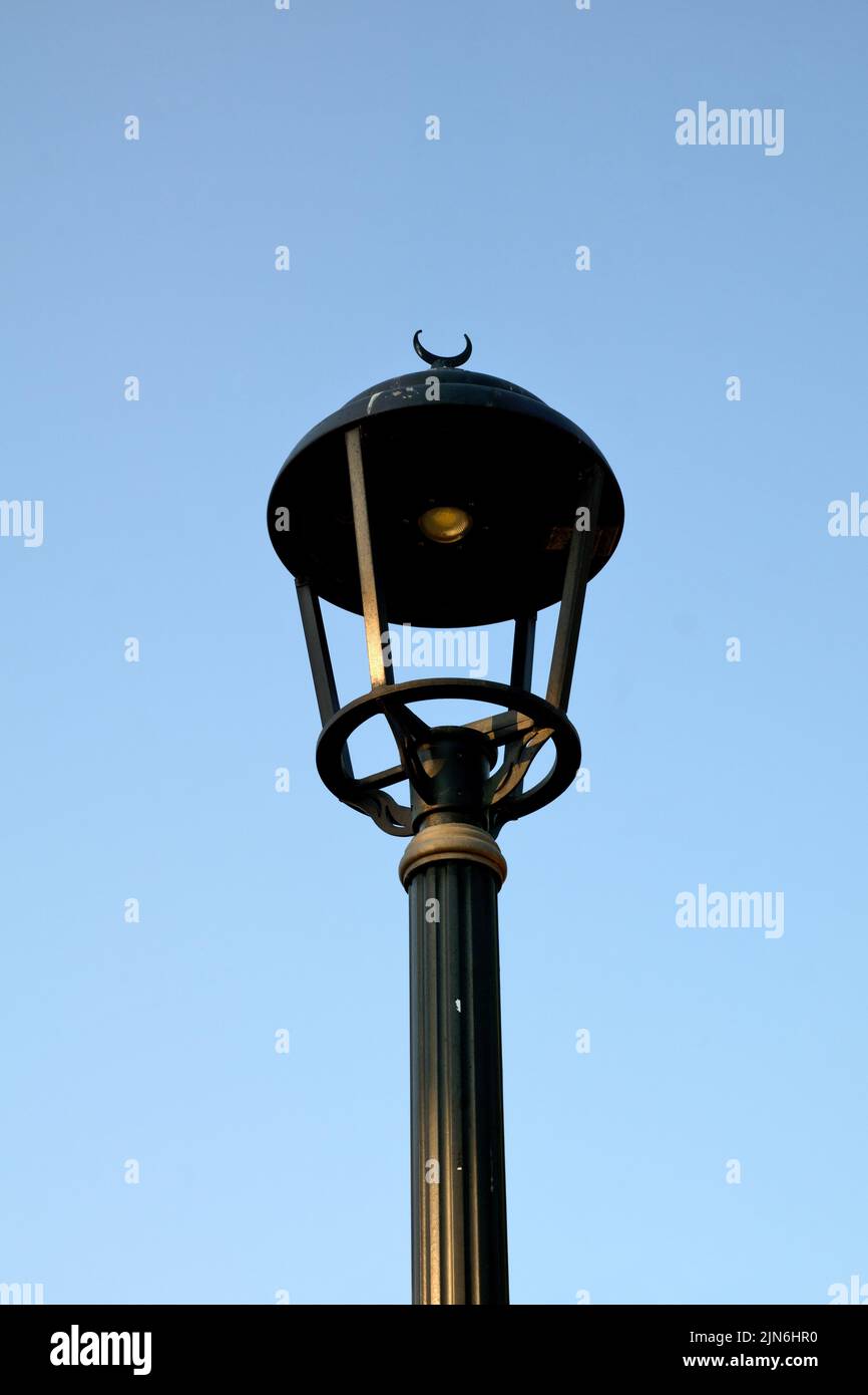 Istanbul, Turkey: Historical lantern with crescent moon Stock Photo - Alamy
