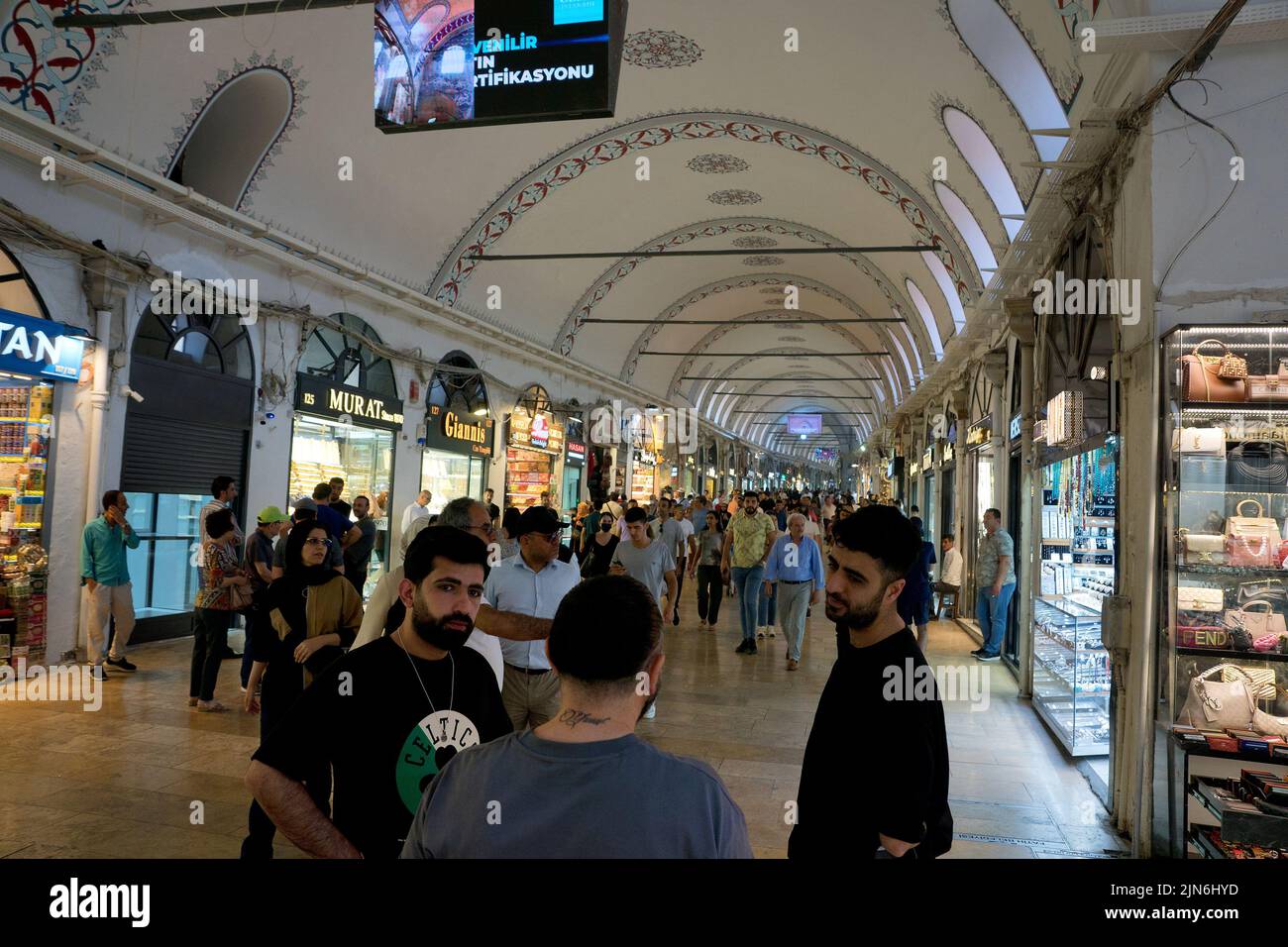 Istanbul, Bosphorus, Turkey: the Grand bazaar in Istanbul. With 61 ...