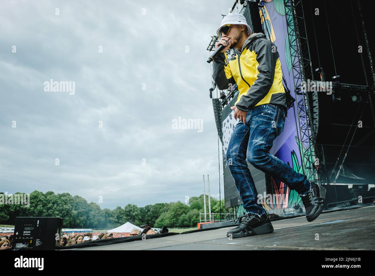 Stockholm, Sweden. 02nd, July 2022. The Swedish rapper A36 performs a ...