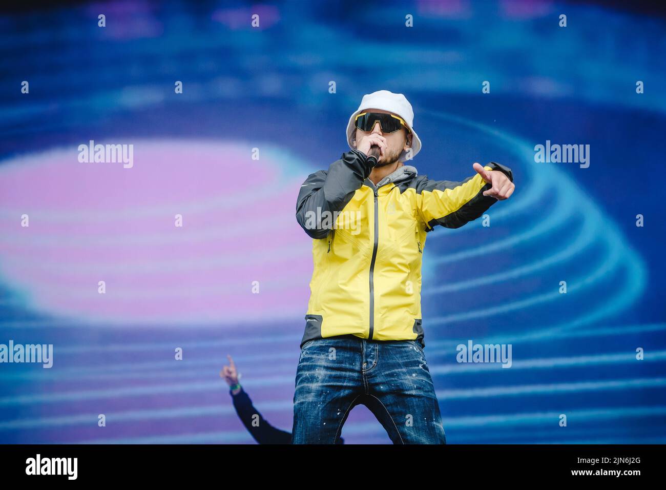 Stockholm, Sweden. 02nd, July 2022. The Swedish rapper A36 performs a ...